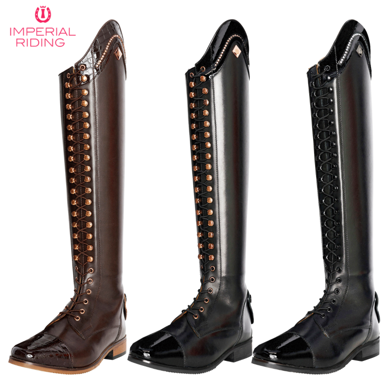 Imperial Riding Reitstiefel Leder mit Schnürung IRHOlania Dressur Lang ...